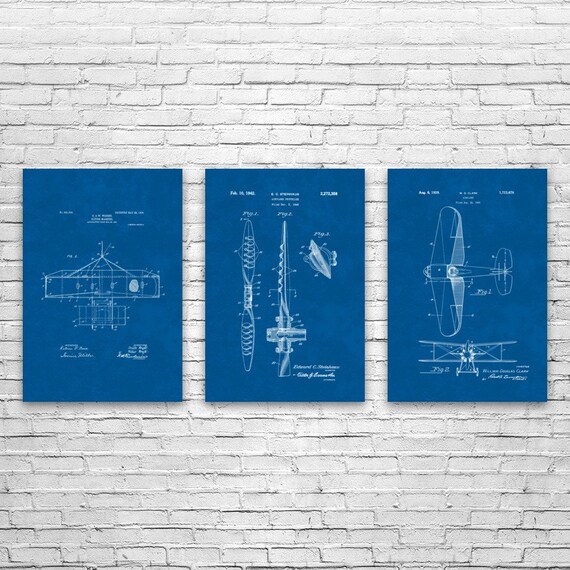 Aviation Airplane Posters Set of 3 Aviation Gifts Airplane | Etsy