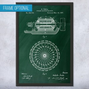 Nikola Tesla Dynamo Electric Machine Poster Print Classroom | Etsy