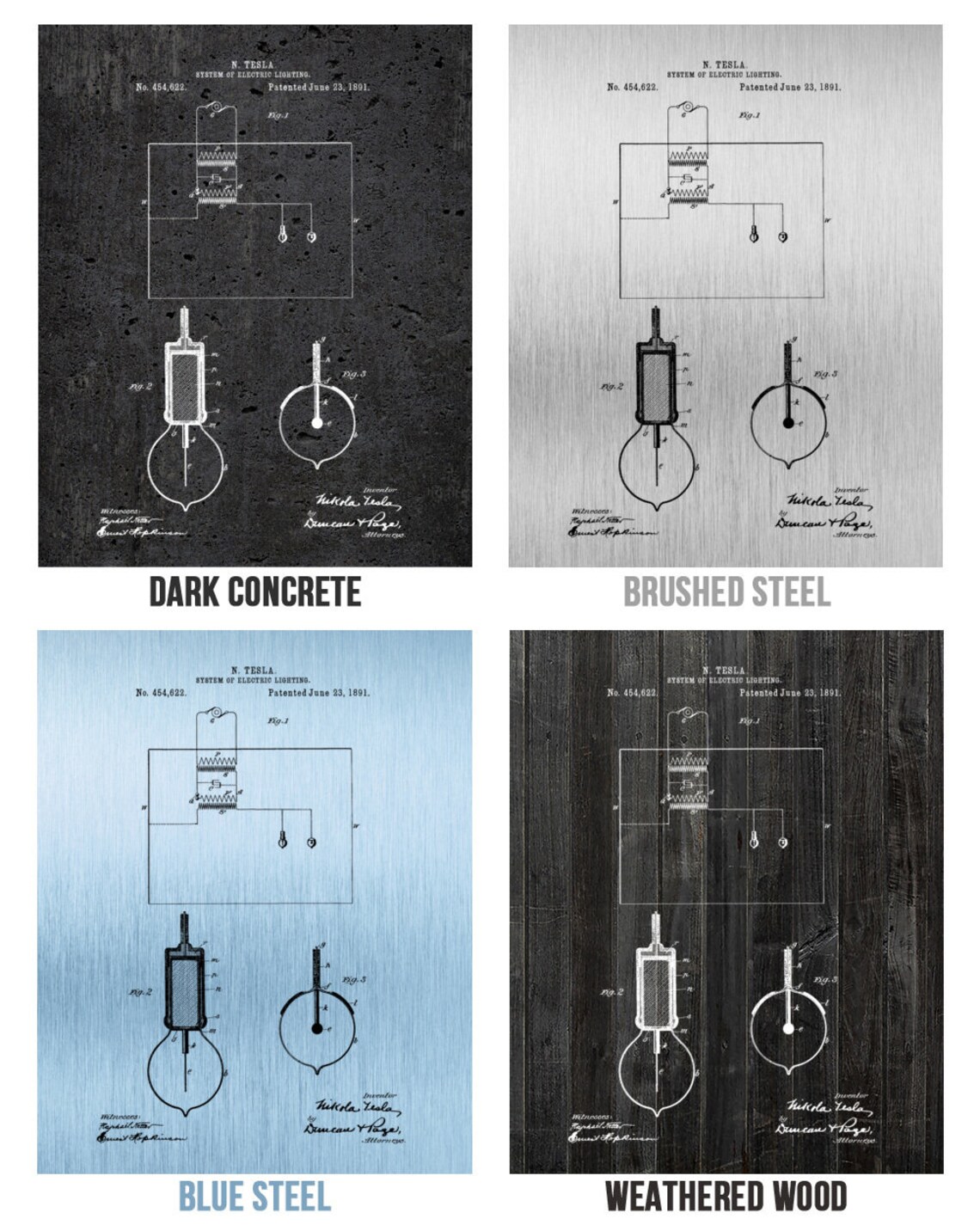 Nikola Tesla Light Bulb Poster Print Light Bulb Wall Art - Etsy