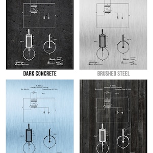 Nikola Tesla Light Bulb Poster Print Light Bulb Wall Art - Etsy