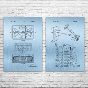 Seismometer Patent Wall Art Set of 2: Surveyor Gift, Industrial Decor ...