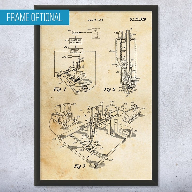 3D Printer Poster Print CAD Designer Engineer Gift - Etsy
