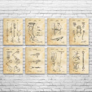 Lineman Patent Prints Set of 8, Powerline Tech, Lineman Gifts ...