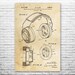 Headphones Poster Print DJ Gift Headphones Wall Art Audio - Etsy