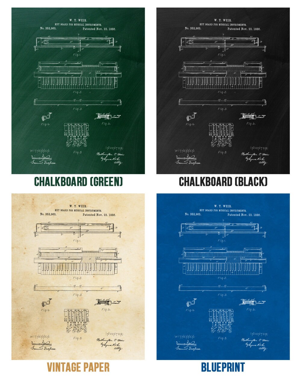 Piano Keyboard Poster Print Music Class Art Pianist Gift - Etsy