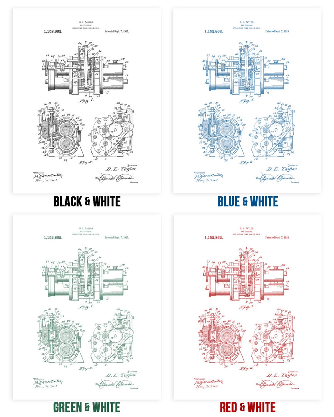 Gas Turbine Poster Print Engineering Student Engineer Gift | Etsy