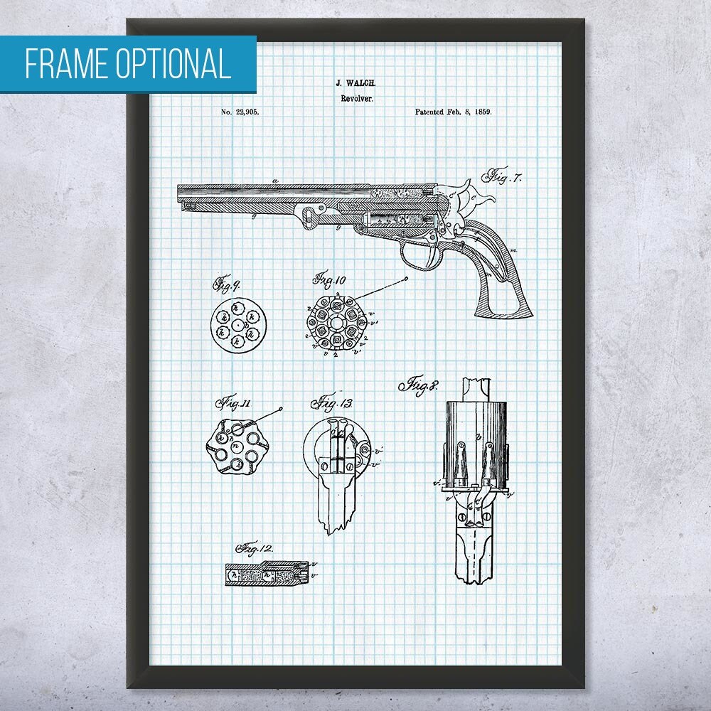 Old West Revolver Poster Print Western Decor Gun Collector | Etsy