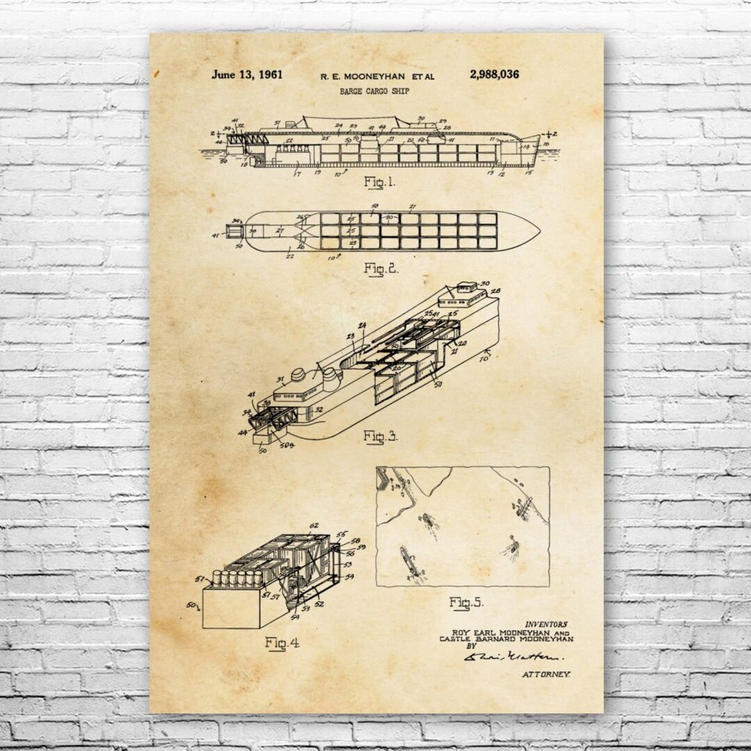 Cargo Ship Poster Print, Longshoreman Gift, Harbor Master, Dock Worker ...