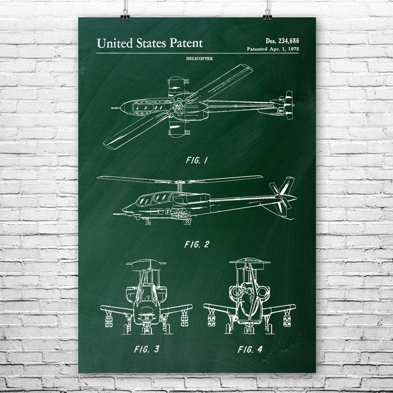 Attack Helicopter Poster Print Army Pilot Gift Military - Etsy