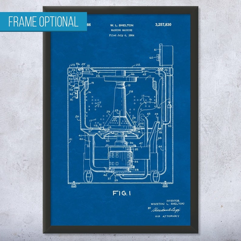 Washing Machine Poster Print Laundromat Wall Art Laundry - Etsy