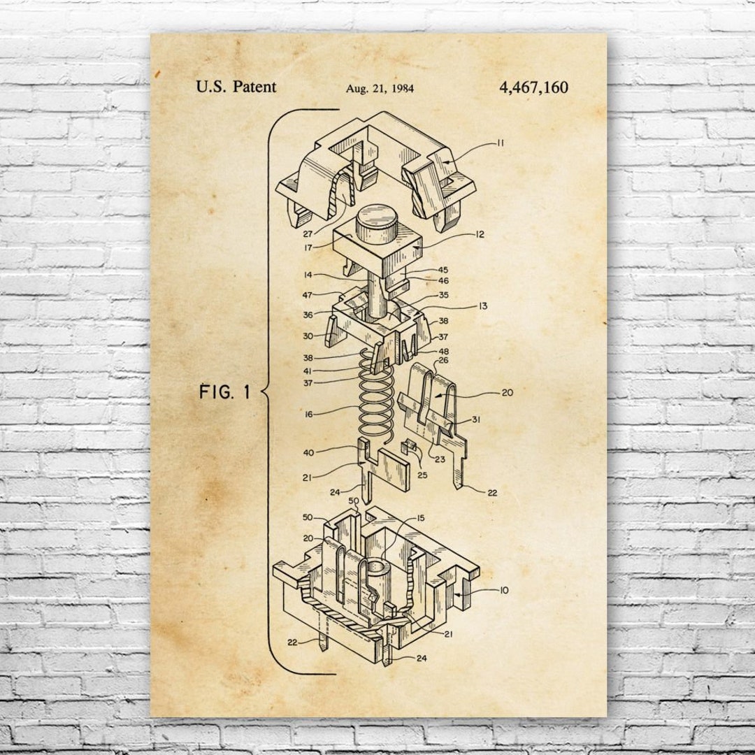 Cherry MX Keyboard Switch Poster Print, Computer Lab Art, Programmer ...