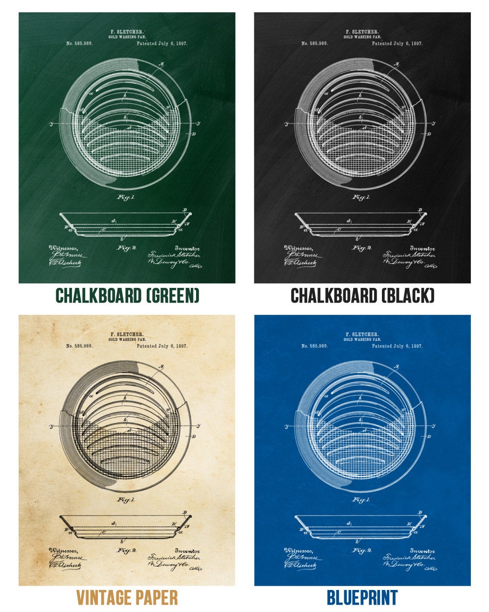 Gold Sifting Pan Poster Print Mining Decor Gold Prospector - Etsy