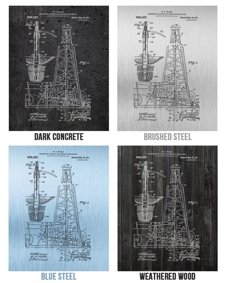 Oil Drilling Rig Poster Print Rig Worker Roughneck Gift Oil | Etsy