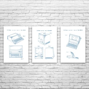 Retro Computer Posters Set of 3, Technician Gift, Computer Decor, IT ...