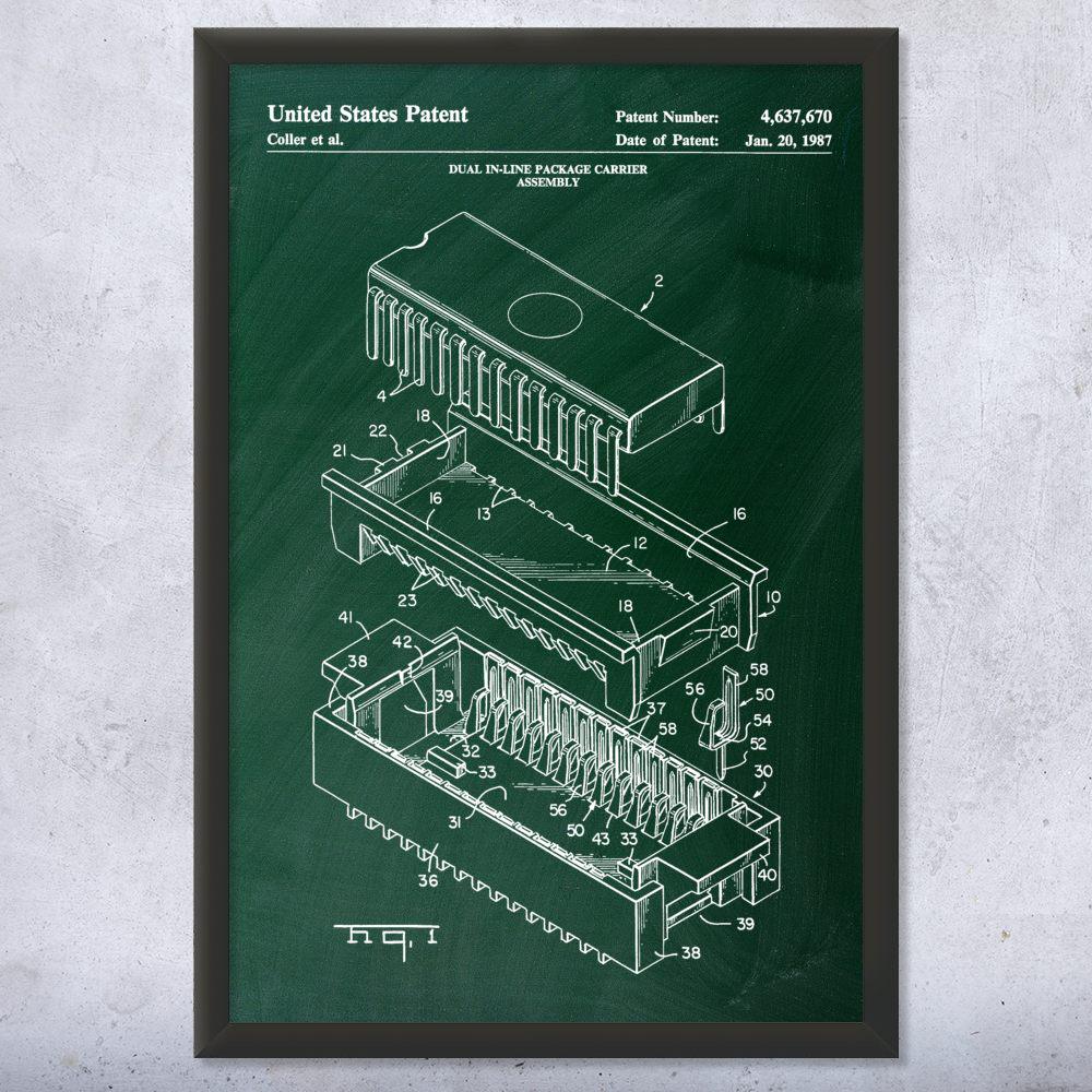 Integrated Circuit Patent Art Print: Computer Decor, IT Tech Gift - Etsy