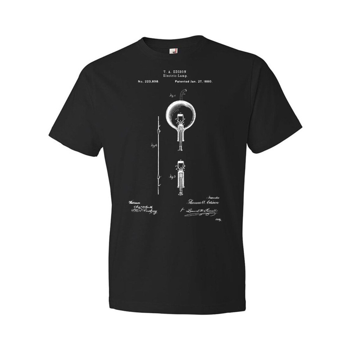 Thomas Edison Electric Lamp Shirt Edison Apparel Classroom | Etsy