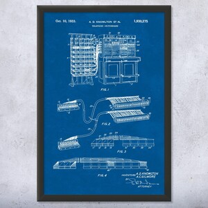 Framed Telephone Switchboard Wall Art Print Telecom Gift - Etsy