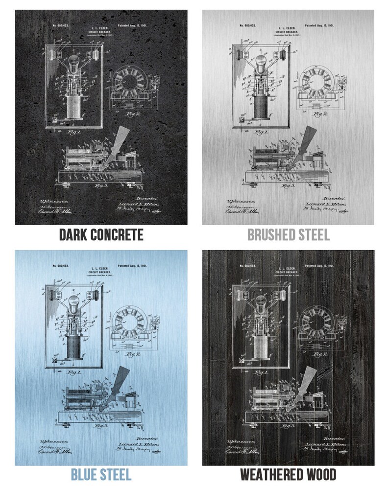 Framed Circuit Breaker Wall Art Print Electrician Gift | Etsy