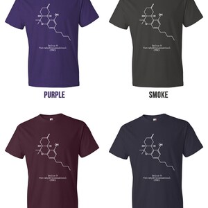 THC Molecule Shirt, Cannabis Tee, Stoner Gifts, Weed Tee, THC T Shirt ...