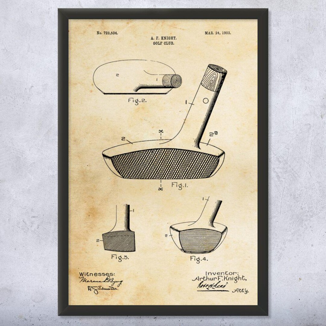 Golf Putter Patent Art Print: Sports Gifts, Man Cave Decor - Etsy