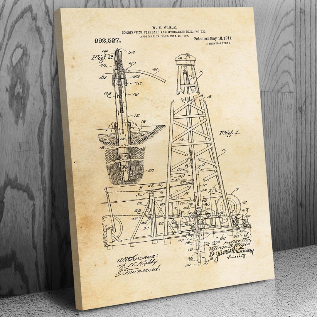 Oil Drilling Rig Canvas Print Rig Worker Roughneck Gift Oil - Etsy