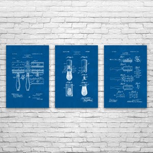 Shaving Razor Posters Set of 3, Shaving Gift, Safety Razor Art, Beard ...