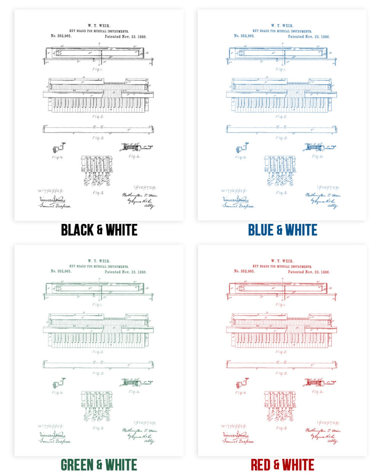 Piano Keyboard Poster Print Music Class Art Pianist Gift - Etsy