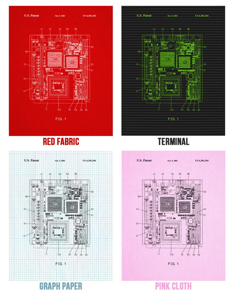 Framed Motherboard Wall Art Print Computer Decor Lab Art | Etsy
