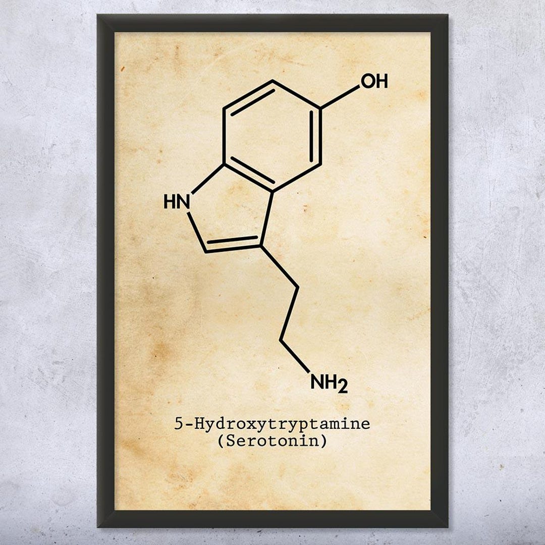 Serotonin Molecule Wall Art: Serotonin Art, Biologist Gifts - Etsy