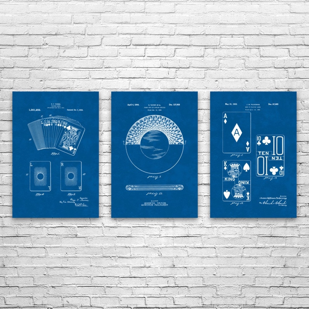 Poker Posters Set of 3, Casino Gift, Poker Player, Blackjack Dealer ...