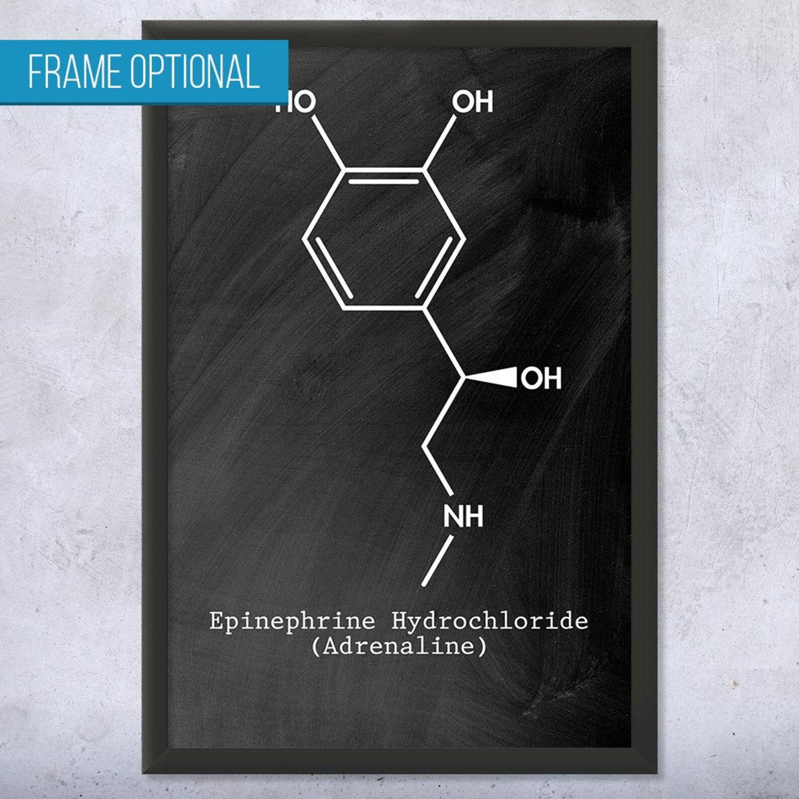 Adrenaline Molecule Poster Print Biology Teacher Gift | Etsy