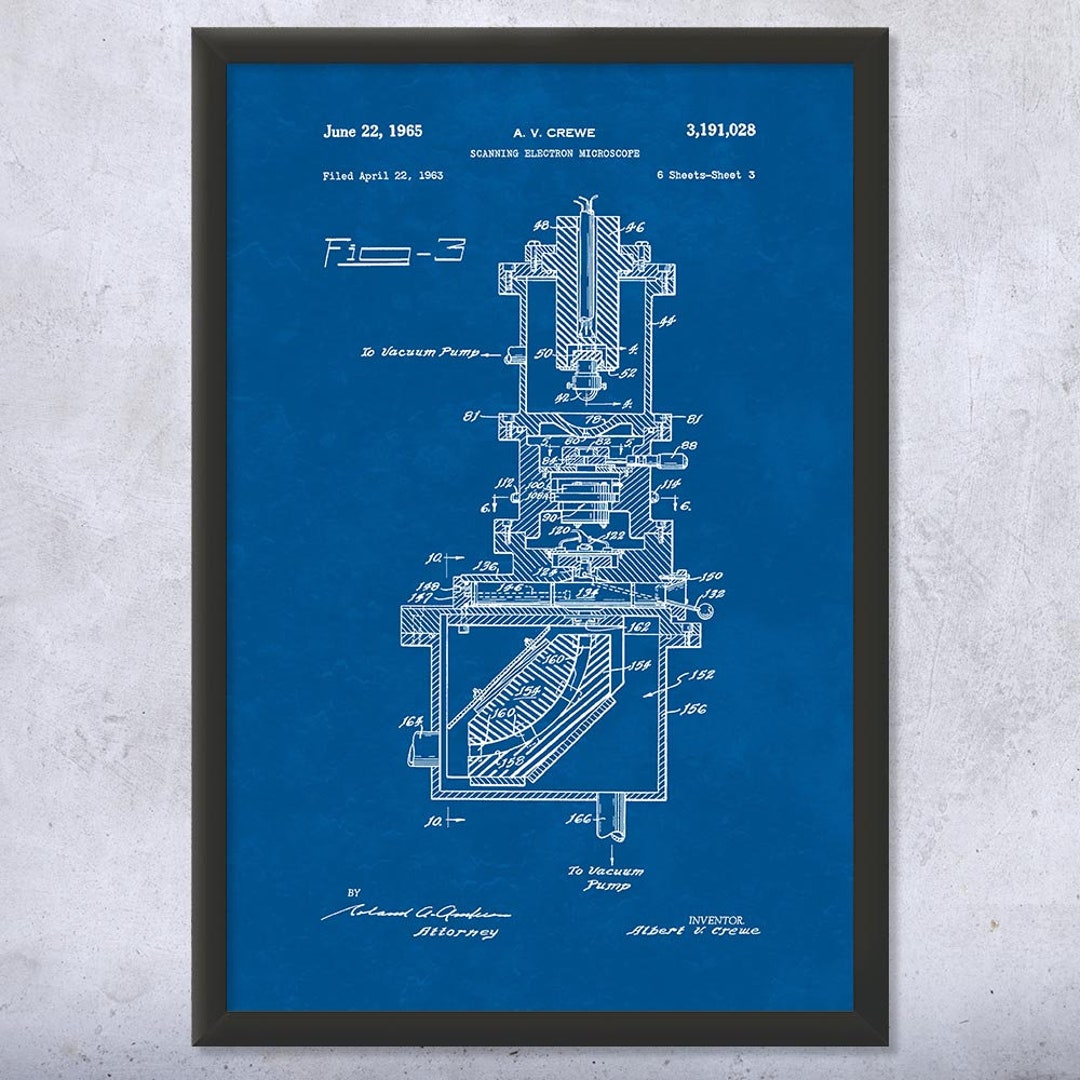 Framed Scanning Electron Microscope Wall Art Print Science - Etsy