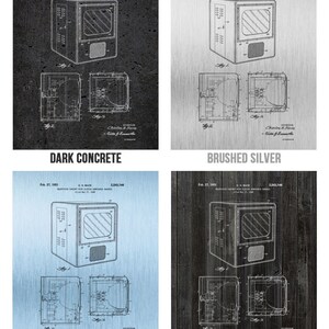 Television TV Patent Prints Set of 2, Film Student Gift, Television Art ...