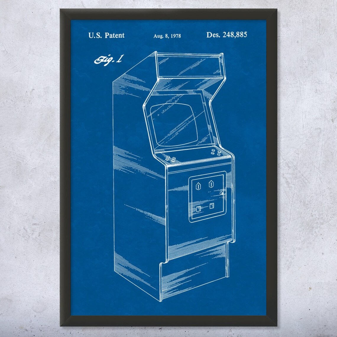 Framed Arcade Video Game Cabinet Wall Art Print Arcade - Etsy