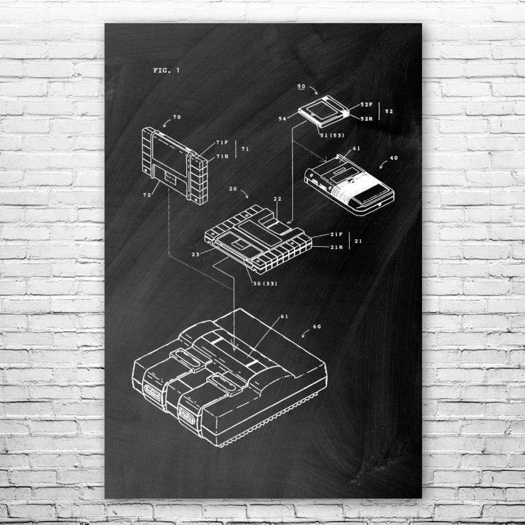 SNES Game Adapter Poster Print Game Room Decor Video Game - Etsy