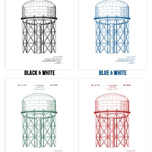 Water Supply Tank Poster Print Water Technician City Worker | Etsy