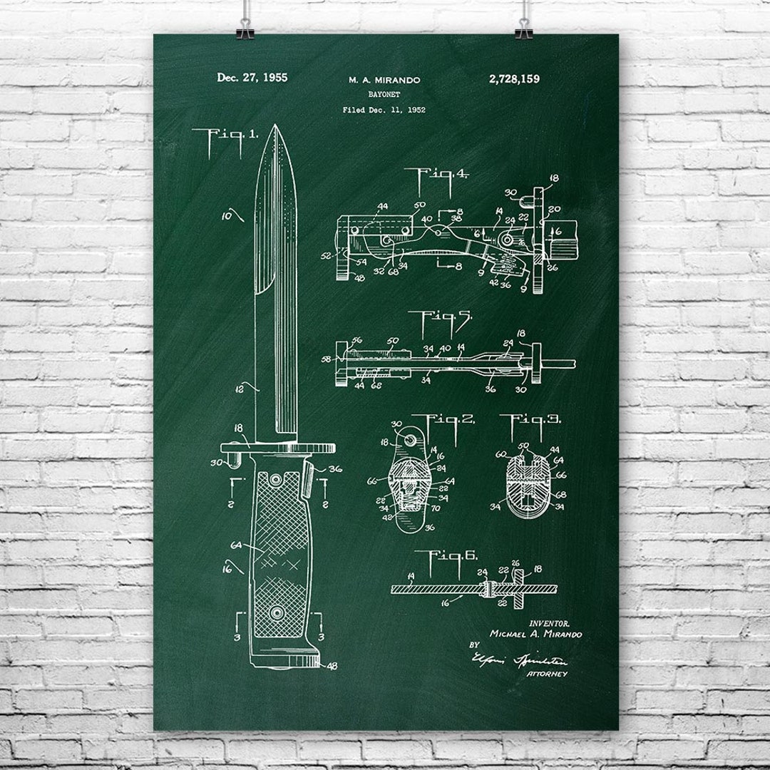 Rifle Bayonet Poster Print Military Wall Art Soldier Gift - Etsy