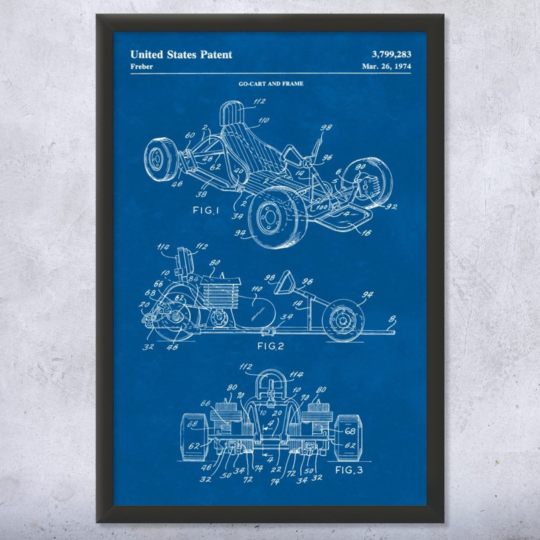 Framed Go Kart Wall Art Print, Racing Gift, Race Track Art, Gokart ...
