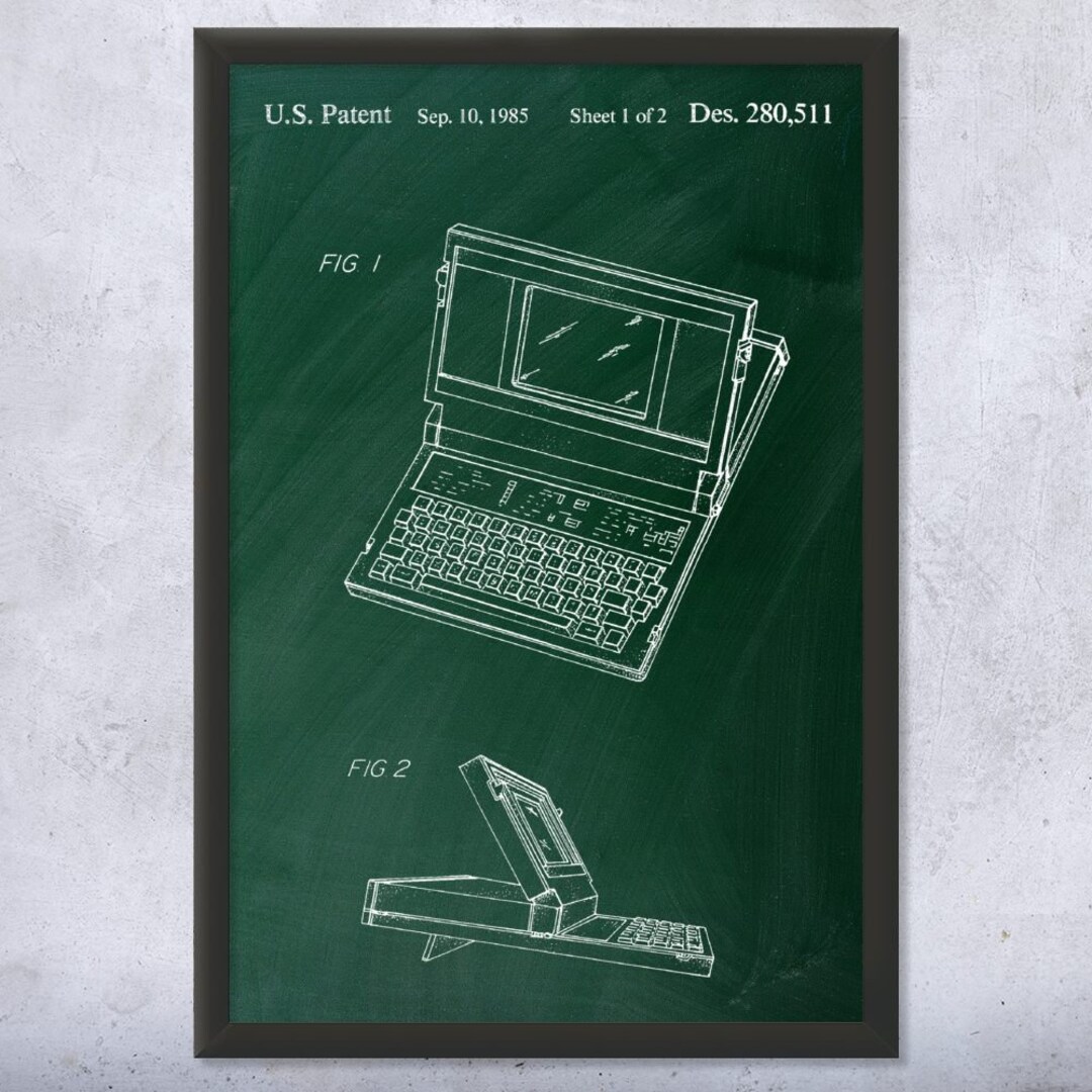 Framed Laptop Computer Wall Art Print, Repair Shop Art, Programmer Gift ...