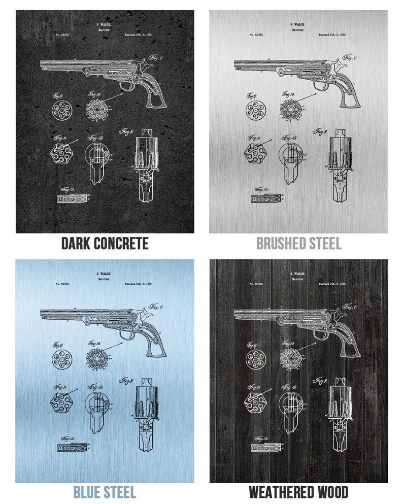 Old West Revolver Poster Print Western Decor Gun Collector | Etsy