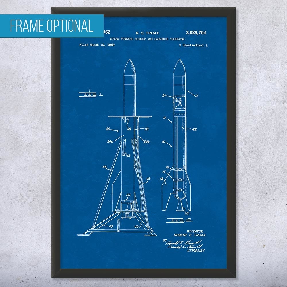 Steam Powered Rocket Poster Print Science Teacher Gift Space - Etsy