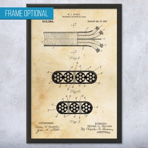 Telephone Switchboard Cable Poster Print Telecom Wall Art | Etsy