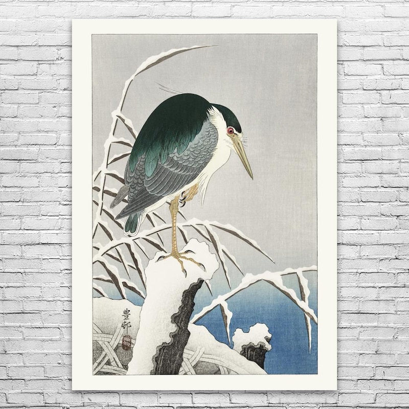 Woodblock Prints Heron - Etsy