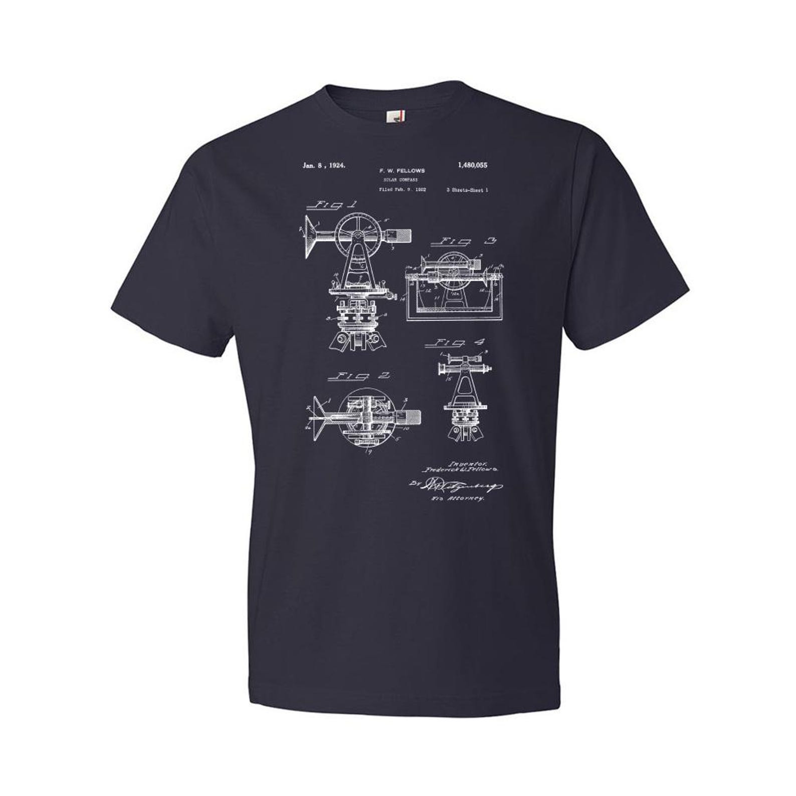 Solar Compass Patent T-shirt: Surveyor Gift, Civil Engineering - Etsy