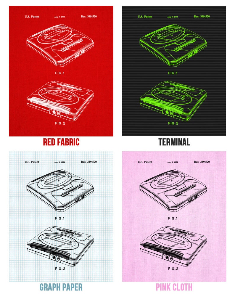 Mega Drive Console Poster Print Game Store Art Game | Etsy