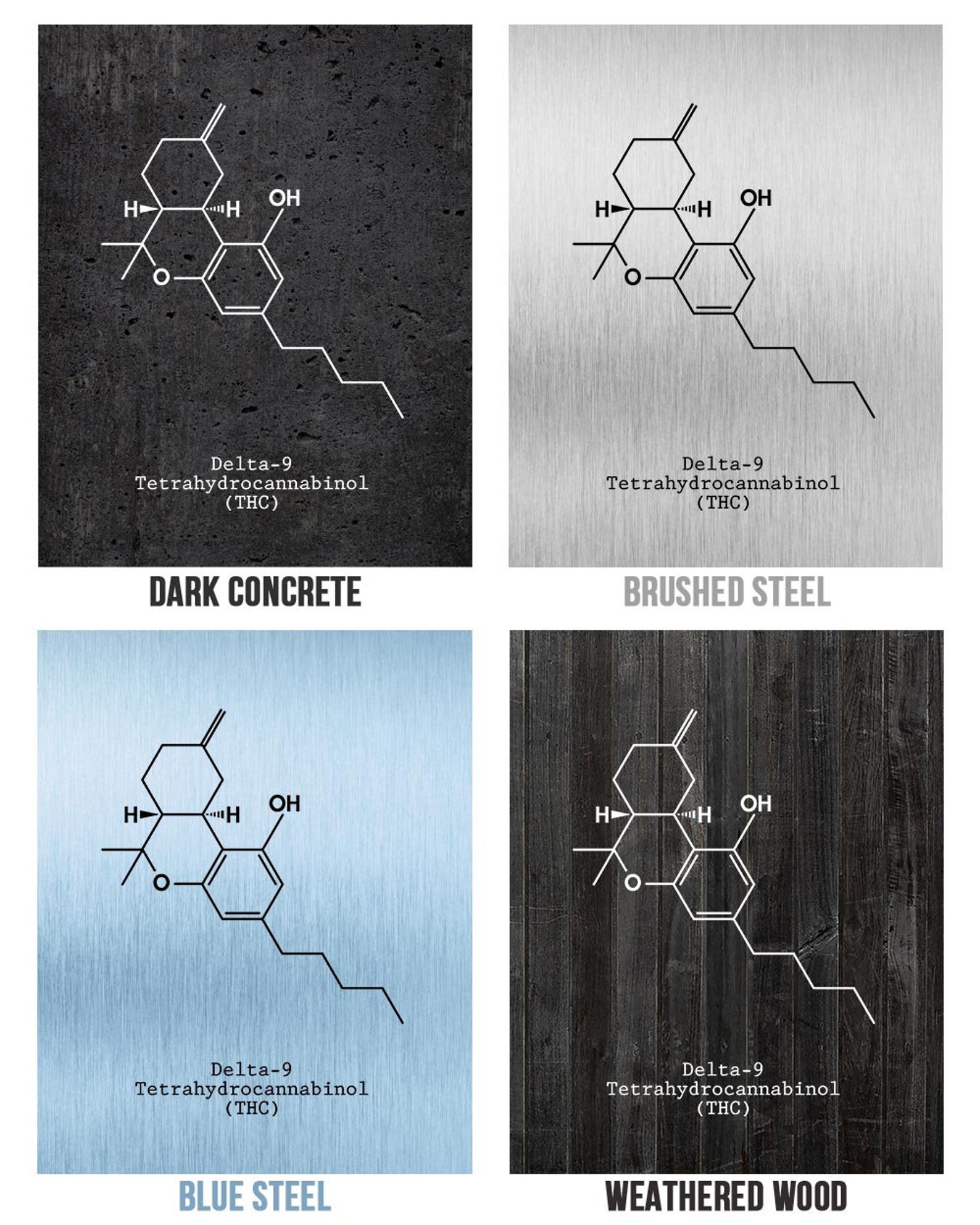 THC Molecule Poster Print Cannabis Art Stoner Gifts Weed - Etsy