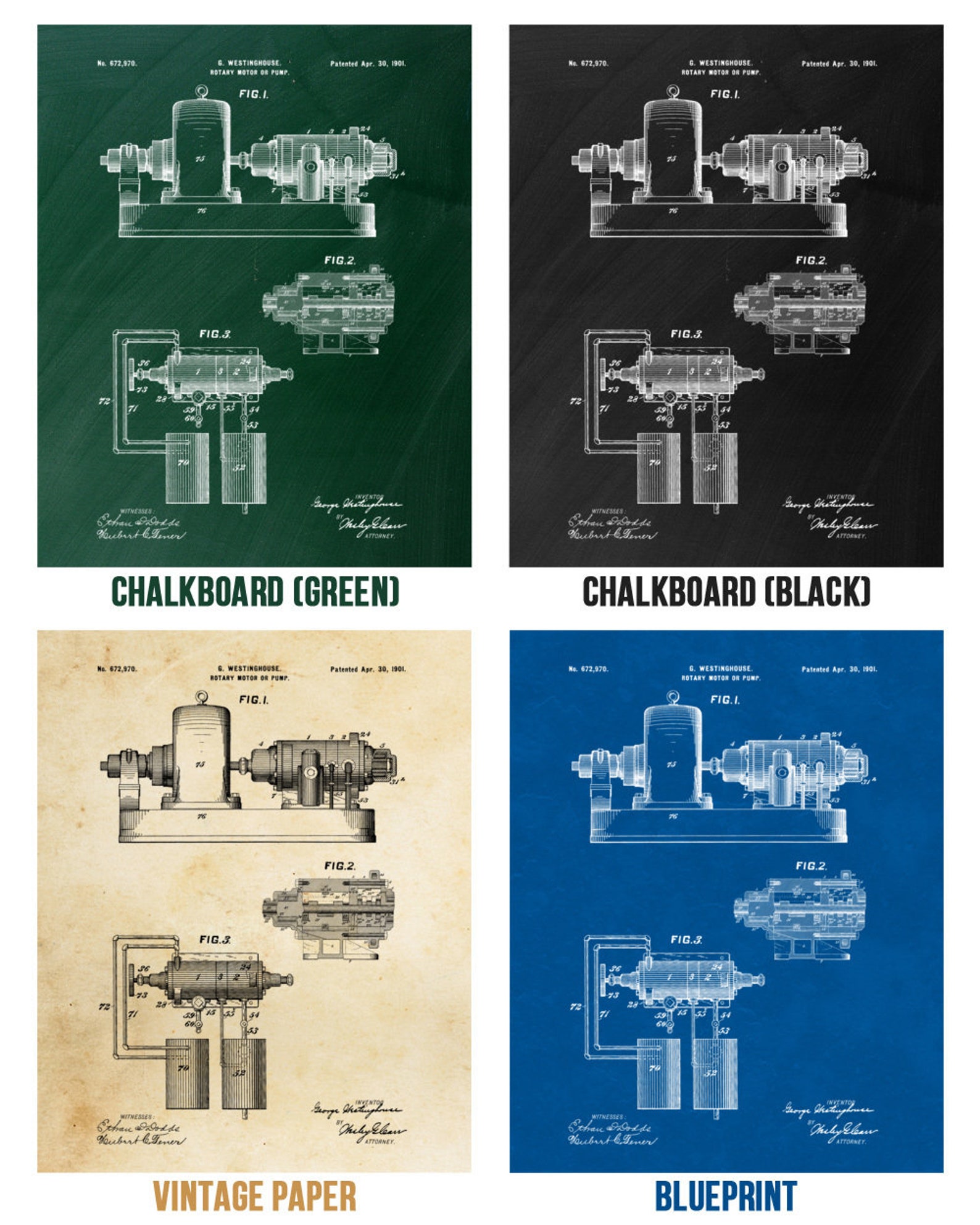 Westinghouse Rotary Motor Poster Print Engineer Gifts Motor - Etsy