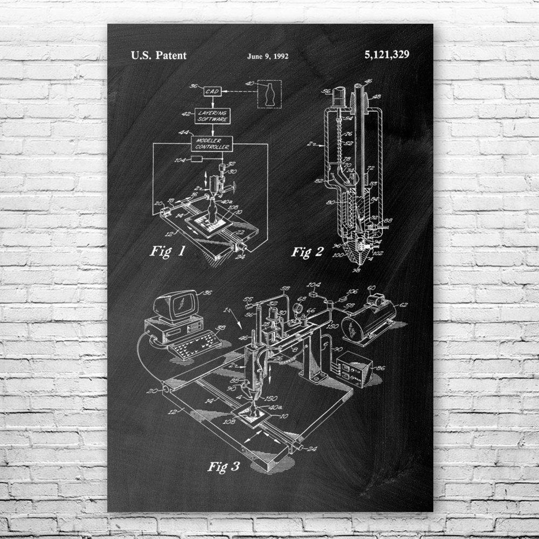 3D Printer Poster Print, CAD Designer, Engineer Gift, Engineering ...