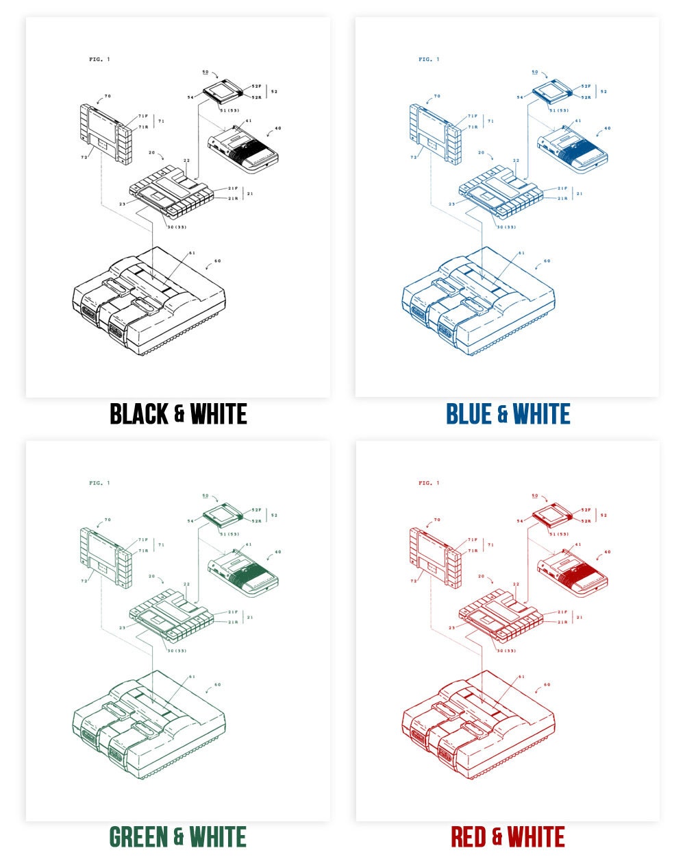 SNES Game Adapter Poster Print Game Room Decor Video Game | Etsy