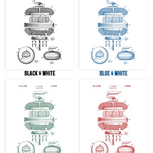 Framed Curling Stone Wall Art Print Curling Wall Art Skip - Etsy